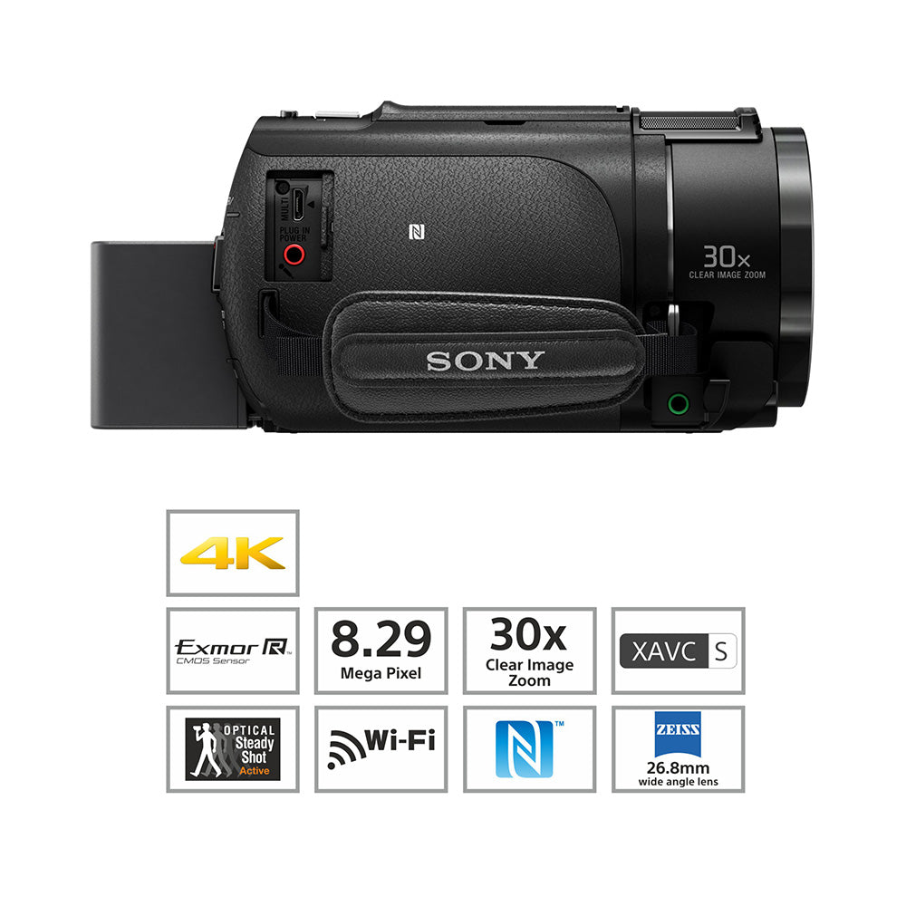 Sony AX43A 4K Handycam 8.29 MP 4K Ultra HD Recording with 26.8 mm714 w